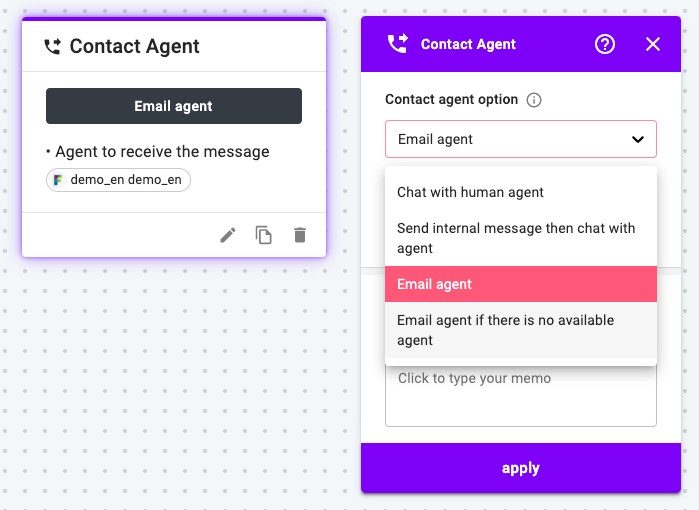 Contact Agent Node – Allganize