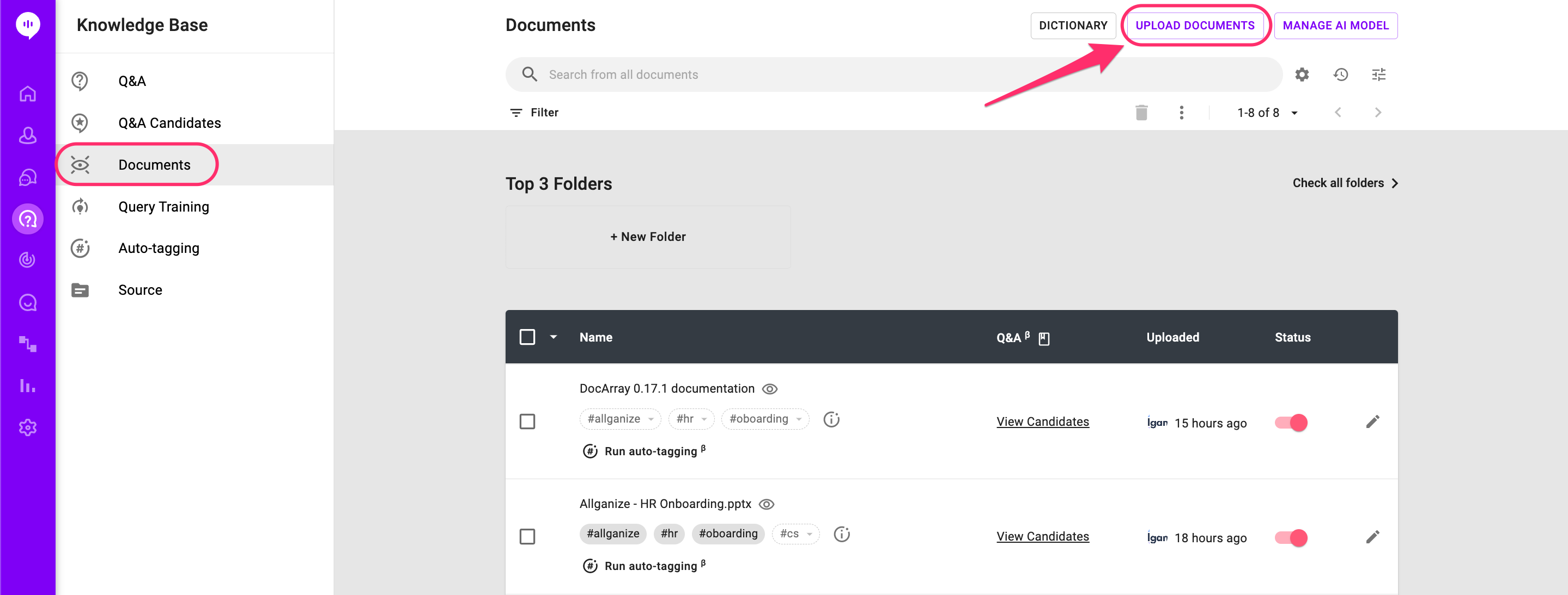 Documents – Allganize