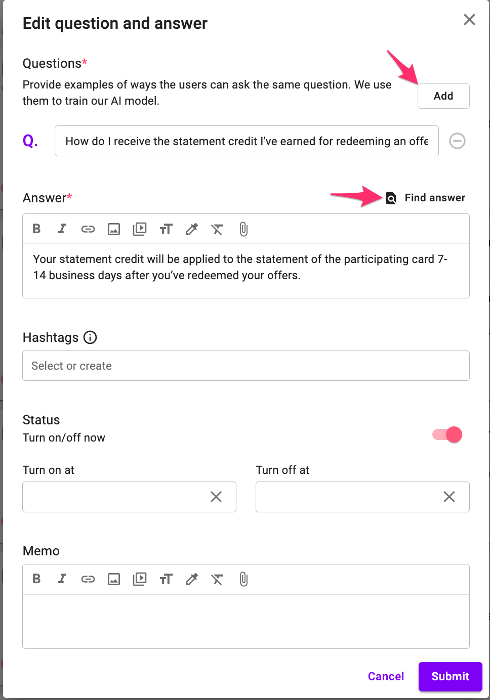 Setting Up Q&A Chat – Allganize