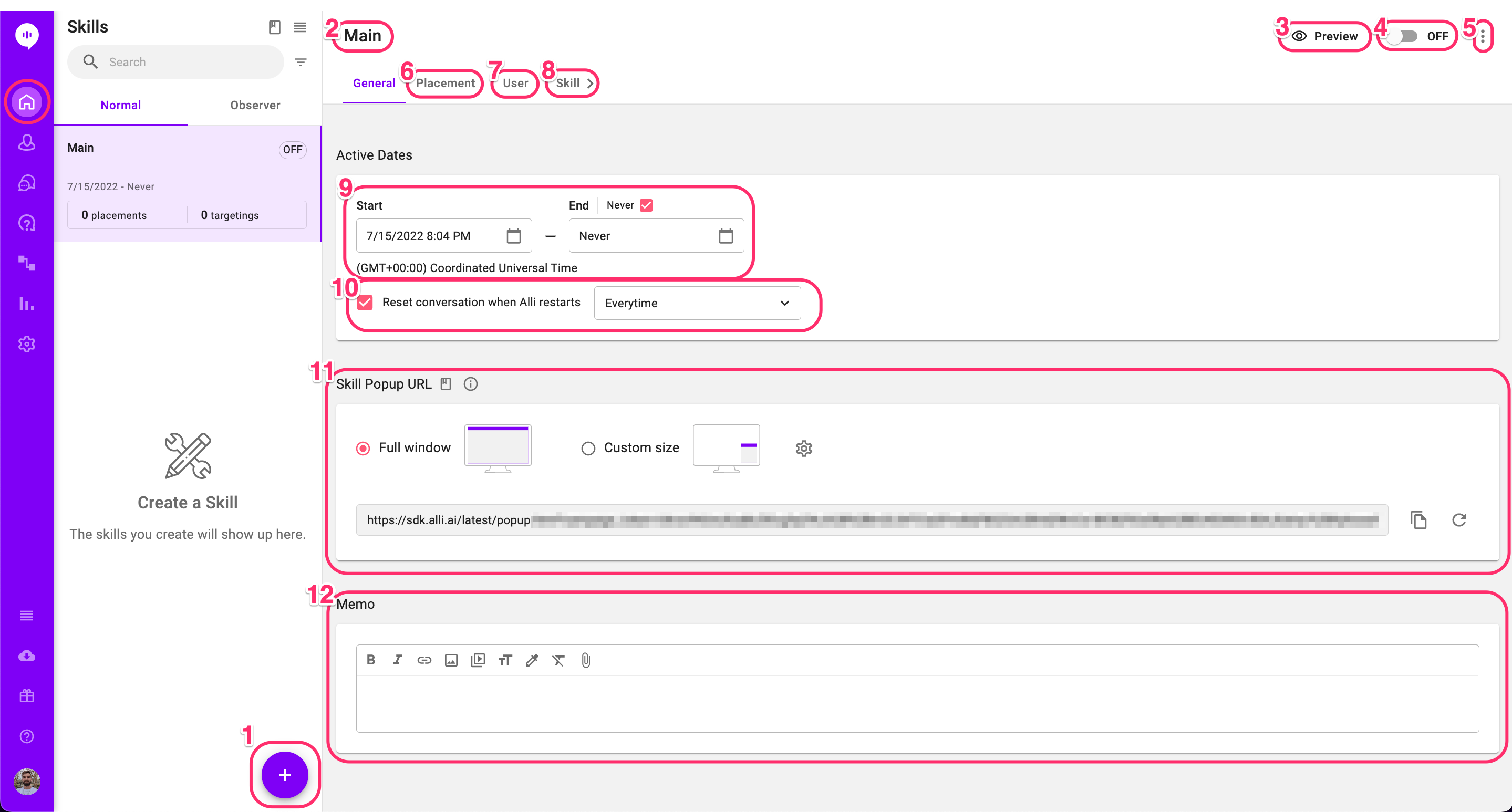Skills Dashboard – Allganize