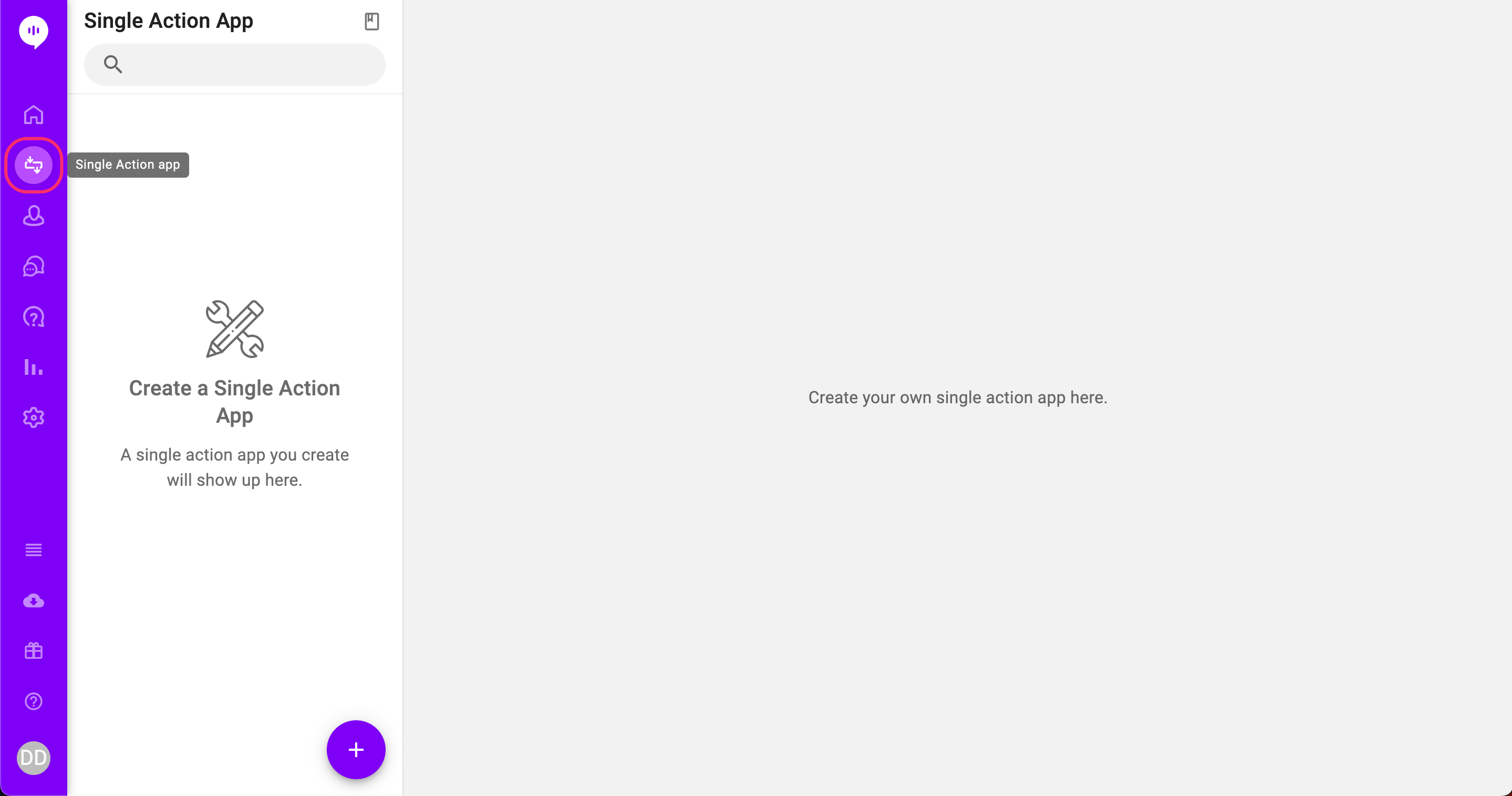 Single Action Apps – Allganize